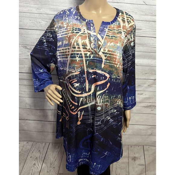 lily by firmiana | Tops | Lily By Firmiana Tunic Abstract Musical ...